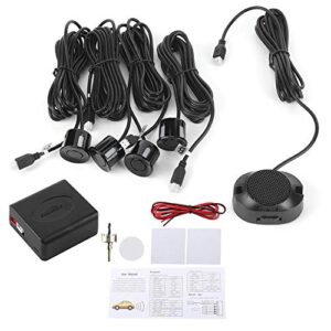 akozon car reverse backup parking sensor radar system reversing assistance kit with audio buzzer alarm alert