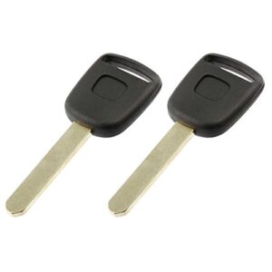 uncut transponder ignition key fits honda cr-v/civic/element/odyssey/pilot / s2000 with t5 chip, set of 2