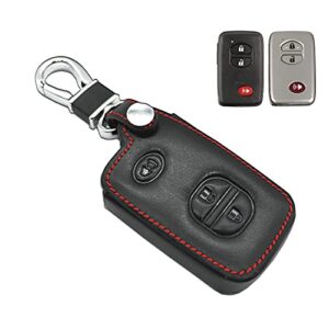 Compatible with fit for Toyota 4runner Venza Avalon Land Cruiser Camry Highlander Prius Prius C V RAV4 HYQ14AAB HYQ12ACX 3-buttons Leather Keyless Entry Remote Control Key Fob Cover Case Protector