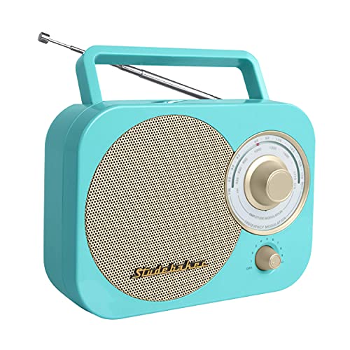 Studebaker SB2000TG Turquoise/Gold Retro Classic Portable AM/FM Radio with Aux Input Limited Edition