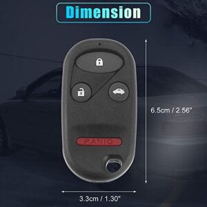 X AUTOHAUX 315MHz KOBUTAH2T Replacement Smart Proximity Keyless Entry Remote Key Fob for Honda Accord 1998-2002 for Acura TL 1999-2001 4 Buttons