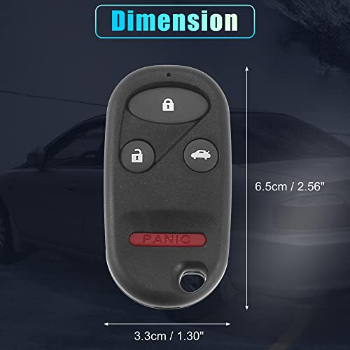 X AUTOHAUX 315MHz KOBUTAH2T Replacement Smart Proximity Keyless Entry Remote Key Fob for Honda Accord 1998-2002 for Acura TL 1999-2001 4 Buttons