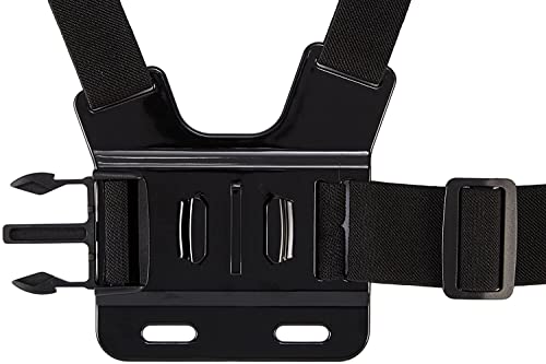 Adjustable Chest Mount Harness Chest Strap Belt for GoPro Hero10, Hero 9, Hero 8, Hero 7 Black, 7 Silver, 7 White, Hero 6, 5, 4, Session, 3+, 3, 2, 1, Hero (2018), 360 Degree Rotate Adapter Holder