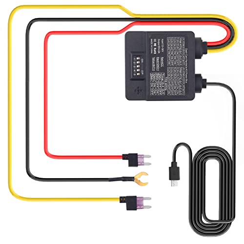 OPVICAM 11.5ft Micro USB 12V 24V to 5V Dash Cam Hardwire Kit, Low Voltage Protection for Opvicam Dash Cam V6S