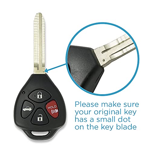 Keyless2Go Replacement for New Keyless Entry Remote Car Key for 2007 2008 2009 2010 Toyota Camry HYQ12BBY