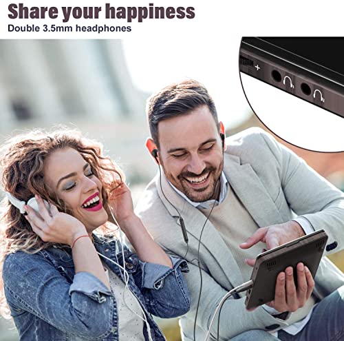 Portable CD Player with Speakers 2000mAh Rechargeable Walkman CD Player Portable with Double 3.5mm Headphones Jack,Small Anti-Skip Personal CD Player Disc Music Player for Car or Home