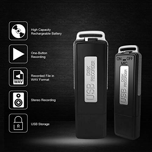 MONGIFI USB Mini Voice Recorder Audio Digital 8GB Battery Secret Working 15Hour New