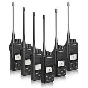 SAMCOM FPCN10A Two Way Radios Long Range, 3000mAh Battery High Power 2 Way Radios Walkie Talkies for Adults Rechargeable, Business Programmable Handheld UHF Radios with Dual PTT Group Call, 6 Packs