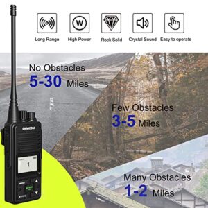 SAMCOM FPCN10A Two Way Radios Long Range, 3000mAh Battery High Power 2 Way Radios Walkie Talkies for Adults Rechargeable, Business Programmable Handheld UHF Radios with Dual PTT Group Call, 6 Packs