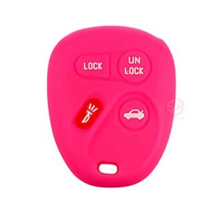 1x New Key Fob Remote Silicone Cover Fit/For Select GM Vehicles (1x Pink)