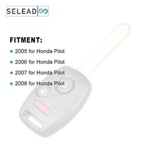 SELEAD 3 Buttons Keyless Entry Remote Control Car Key Fob Clicker Transmitter fit for Honda for Pilot 2005-2008 Antitheft Keyless Entry Systems 35111-S9V-325-2 CWTWB1U545-2 1pc US Stock