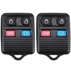 keyless entry remote control car key fob for 1998-2014 ford mustang focus expedition explorer 2001-2012 ford escape (cwtwb1u345 gq43vt11t) set of 2