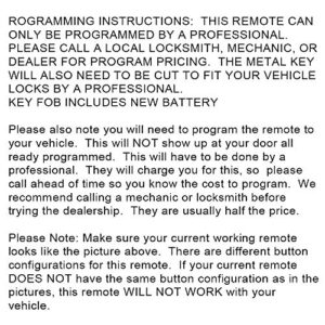 DRIVESTAR Entry Remote Car Key Keyless Replacement for Dodge Caliber Nitro,for Jeep Grand Cherokee Commander Patriot Use 3 Button OHT692427AA,2 Pack