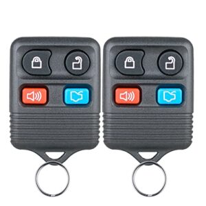 2x replacement 4 button keyless entry remote key fob fits for ford explorer mustang focus expedition escape 1998-2013 fcc id: p/n cwtwb1u345, cwtwb1u212, cwtwb1u331, gq43vt11t