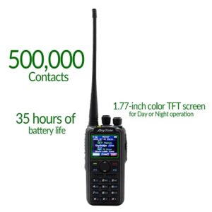 AnyTone AT-D878UVII Plus - Dual Band Analog/DMR Radio with BCS-200 Shoulder Speaker Mic - K-1 Plug IP-54 Rated for DMR and Analog AnyTone - Comes with Free $97 Training Course