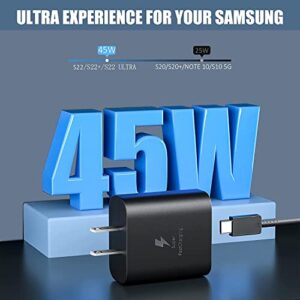 Type C Charger,Samsung 45W USB-C Super Fast Charging Wall Charger for Samsung Galaxy S23/S23 Ultra/S23+ S22 Ultra/S22/S22 Plus/Note 10/10 Plus,S21/Z Fold 4/Z Flip 4,Galaxy Tab S8/S8+/S8 Ultra