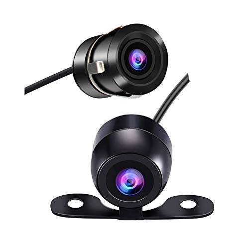 Backup Camera for Car Casoda Wide View Angle 2-in-1 Universal Car Front Side Rear View Camera,2 Installation Options Removable Guildlines,Mirror Non-Mirror Image,12V Only