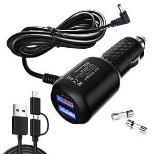 radar detector power cord,for uniden escort valentine beltronics passport cobra whistler etc radar detector,dual usb qc3.0 quick charger(6.5ft)