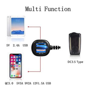 Radar Detector Power Cord,for Uniden Escort Valentine Beltronics Passport Cobra Whistler etc Radar Detector,Dual USB QC3.0 Quick Charger(6.5FT)