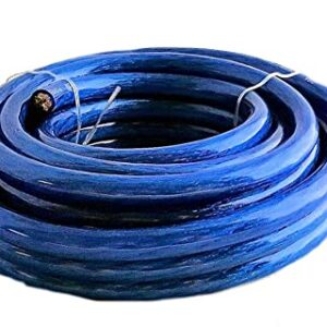 IMC Audio 1/0 Gauge CCA Power Blue Wire Cable (10ft Blue) Battery Cable Wire, Automotive, Car Audio Speaker Home Stereo System, RV Trailer, Amp Wiring 0 Guage Power Wire Cable 0 Car Audio