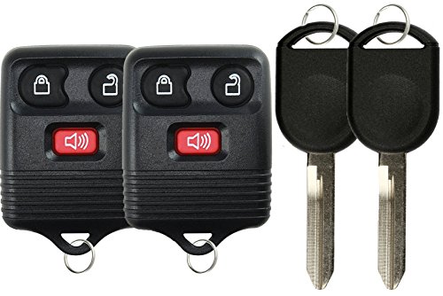 KeylessOption Keyless Entry Remote Control Fob Uncut Blank Car Ignition Key for GQ43VT11T, CWTWB1U345, H92 (Pack of 2)