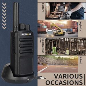 Retevis NR10 2 Way Radio with Earpiece,AI Noise Canceling Two Way Radio,VOX Hands-Free,1200mAh Battery,USB Charging Base, Heavy Duty Walkie Talkies for Church Security Noisy Environment(10 Pack)