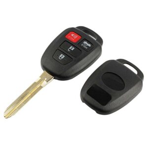 key fob keyless entry uncut remote shell case & pad fits toyota 2012-2014 camry hyq12bdm