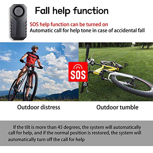 NineLeaf Bike Alarm with Remote, Wireless Vibration Anti-Theft Bicycle Alarm Burglar Cycling Security Alarm for Motorcycle Car Scooter, 113db Super Loud and IP55 Waterproof, Volume Adjustable