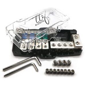 ttz audio anl fuse distribution block, extra screw set, 2 allen keys, 2 extra anl fuses 2 x 0ga/4ga to 4 x 4ga/8ga