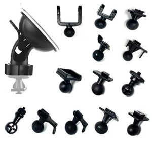 octinpris dash camera suction cup mount dashcam mounts holder with 13 ball joints adapter for vehicle video recorder windshield & dashboard for dash car dvr camera gps