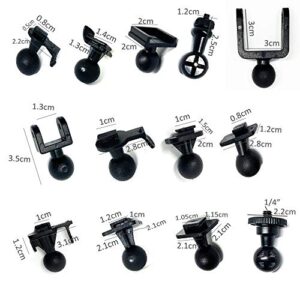 OctinPris Dash Camera Suction Cup Mount Dashcam Mounts Holder with 13 Ball Joints Adapter for Vehicle Video Recorder Windshield & Dashboard for Dash Car DVR Camera GPS