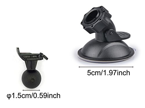 OctinPris Dash Camera Suction Cup Mount Dashcam Mounts Holder with 13 Ball Joints Adapter for Vehicle Video Recorder Windshield & Dashboard for Dash Car DVR Camera GPS