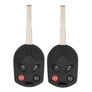 keyless2go replacement for 2 new uncut keyless remote head key fob ford focus escape transit cmax oucd6000022 164-r8046