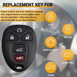 Car Key Fob Key Compatible with Chevrolet Chevy Traverse丨Suburban丨Tahoe丨GMC Acadia丨Yukon丨Buick Cadillac Keyless Entry Remote Clicker 5 Button with FCC OUC60270 OUC60221 15913415 (2 Packs)