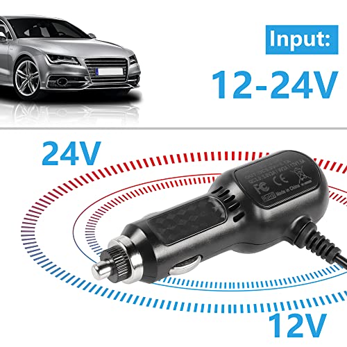 MEIRIYFA Dash Cam Power Cable, Dash Cam Charger Mini USB, QC3.0 Fast Vehicle Car Charger with Dual USB Ports for Various Models of Car DVR, Navigator, Early Warning (11.5FT)