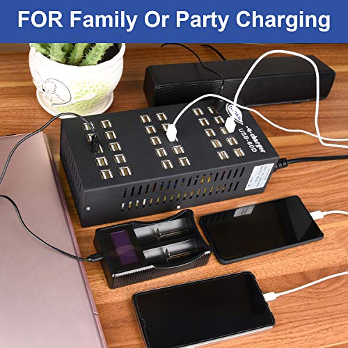 60 Ports USB Charging Station with Intelligent Protection,Multi Port USB Charging Sstation Organizer for Hotel School Shopping Malls