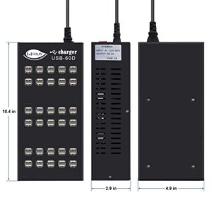 60 Ports USB Charging Station with Intelligent Protection,Multi Port USB Charging Sstation Organizer for Hotel School Shopping Malls