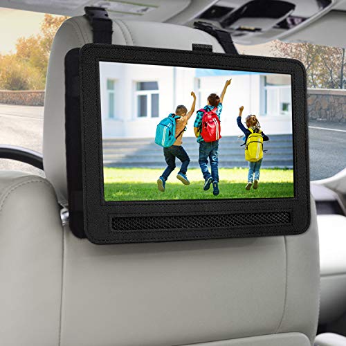 Portable DVD Player Headrest Mount Holder Car Headrest Mount Holder Strap Case for Swivel & Flip Style Portable DVD Player with 10 inch to 10.5 inch Screen (CZB1012)