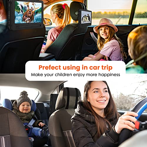 Portable DVD Player Headrest Mount Holder Car Headrest Mount Holder Strap Case for Swivel & Flip Style Portable DVD Player with 10 inch to 10.5 inch Screen (CZB1012)