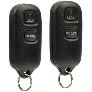 key fob keyless entry remote fits toyota camry celica corolla echo matrix sienna solara (gq43vt14t 2-btn w/panic), set of 2