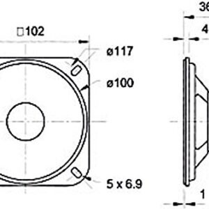 Visaton R10S 4" Full Range Speaker 8 Ohm