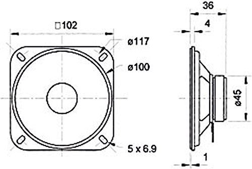 Visaton R10S 4" Full Range Speaker 8 Ohm