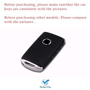 BOYUER Keyless Remote Control Smart Car Key Fob Cover Soft Silicone Key Fob Case For Mazda MAZDA3 2019 2020 CX-30 2019 2020 CX-5 2020 CX-8 2020 (BLACK)