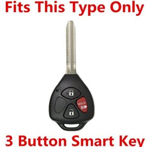 Rpkey Silicone Keyless Entry Remote Control Key Fob Cover Case protector Replacement Fit For Toyota 4Runner Corolla Matrix RAV4 Venza Yaris Pontiac Vibe Scion iQ tC xB xD HYQ12BBY MOZB41TG (Gules)