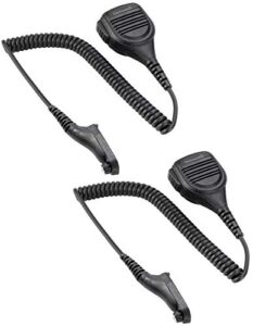 2 pack speaker mics with reinforced cable for motorola radios apx4000 apx6000 apx7000 apx8000 xpr6350 xpr6550 xpr7350 xpr7550 xpr7550e (apx 4000 6000 7000 8000 xpr 6350 6550 7550), shoulder microphone