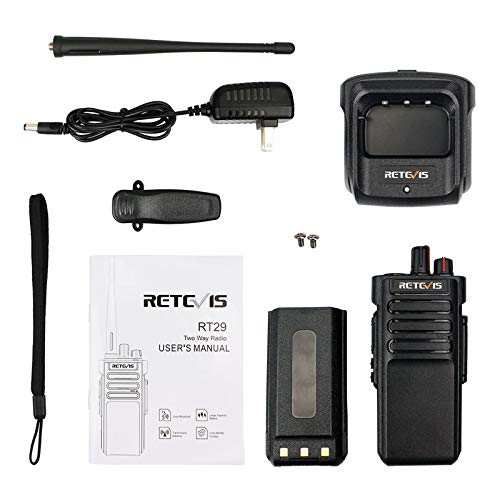 Case of 10,Retevis RT29 2 Way Radios Long Range 3200mAh Walkie Talkies Bulk VOX Security High Power Walkie Talkies Rechargeable for Warehouse,Construction