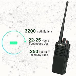 Case of 10,Retevis RT29 2 Way Radios Long Range 3200mAh Walkie Talkies Bulk VOX Security High Power Walkie Talkies Rechargeable for Warehouse,Construction