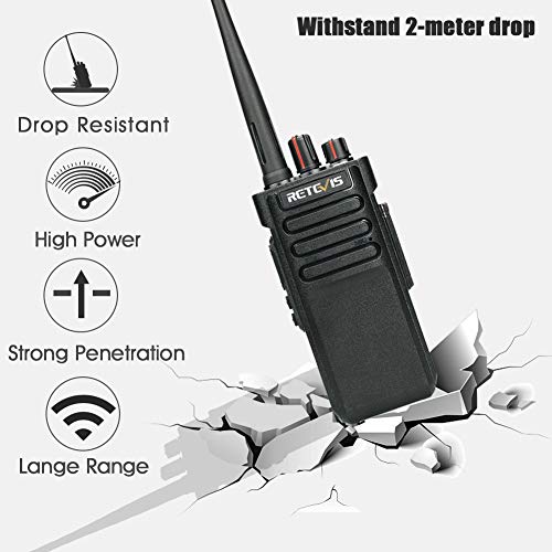 Case of 10,Retevis RT29 2 Way Radios Long Range 3200mAh Walkie Talkies Bulk VOX Security High Power Walkie Talkies Rechargeable for Warehouse,Construction