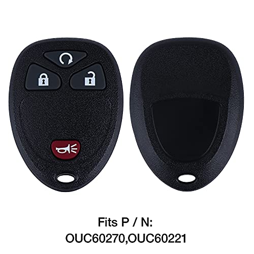 Car Keyless Entry Remote Control Key Fit for Chevy 2007-2014 Equinox Avalanche Silverado Escalade Tahoe Suburban GMC Yukon OUC60270, OUC60221,1Pack