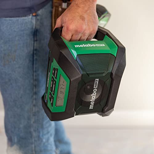 Metabo HPT 18V MultiVolt™ Cordless Bluetooth Radio | Tool Only - No-Battery | 18 Hour Runtime | AM/FM | 9 Presets | AC Adapter Included | Lifetime Tool Warranty | UR18DAQ4